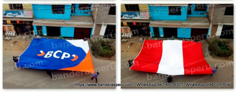 Banderas publicitarias BCP | Venta de banderas, estandartes ...